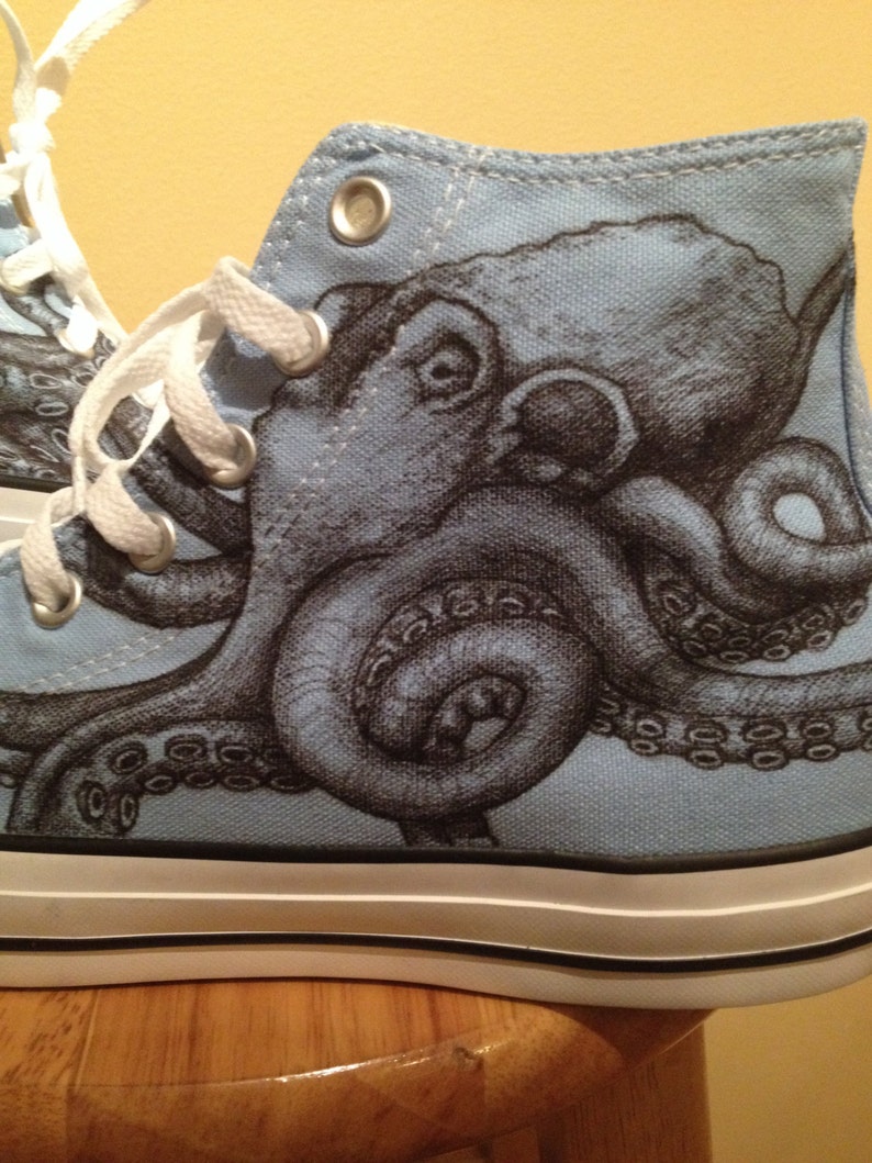 Octopus Converse Custom Shoes | Etsy