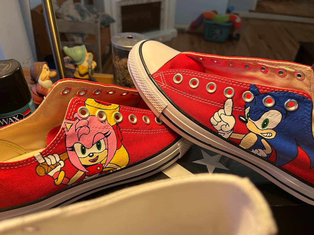 Sonic the Hedgehog Inspired Shoes - Etsy
