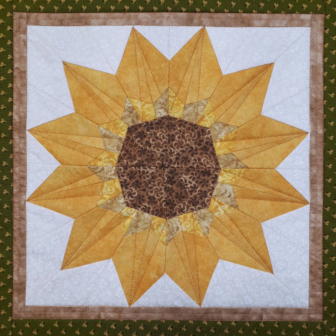Sunflower Foundation Paper Pieced Block Pattern PDF Sunflower - Etsy ...