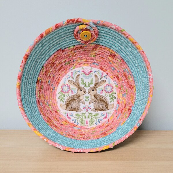 Embroidered Rope Baskets - Etsy