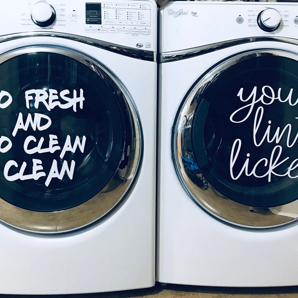 Washer and Dryer Decals - Etsy