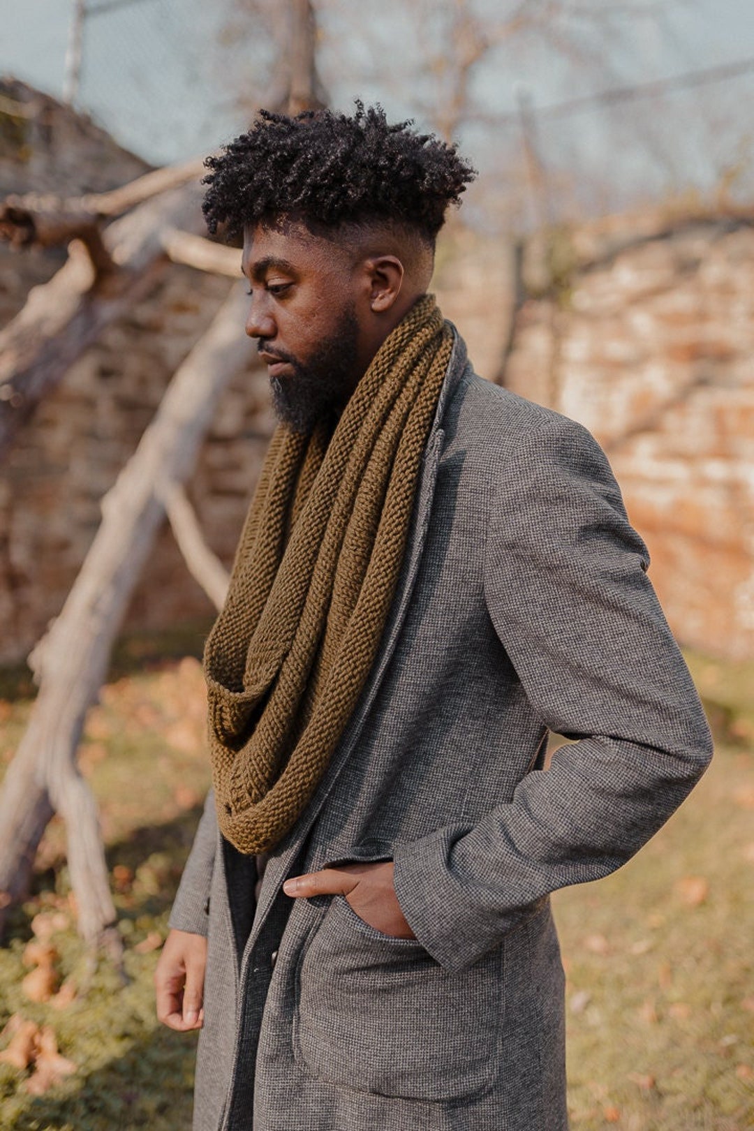 Ladder Cowl Knitting Pattern: Intermediate Knit Scarf (PDF Download) - Etsy