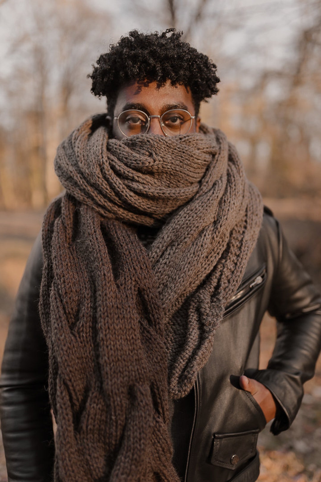 Sea of Cables Knit Scarf Pattern: Beginner Super Scarf (PDF Download ...