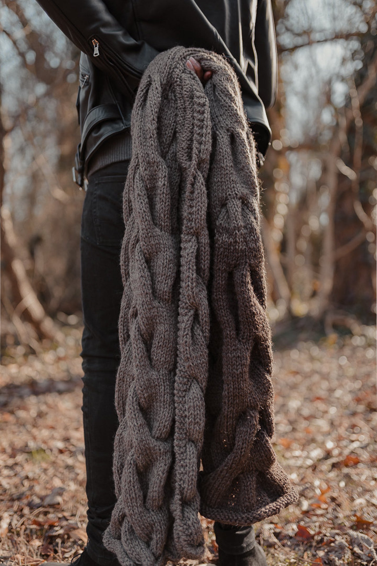 Sea of Cables Knit Scarf Pattern: Beginner Super Scarf (PDF Download ...