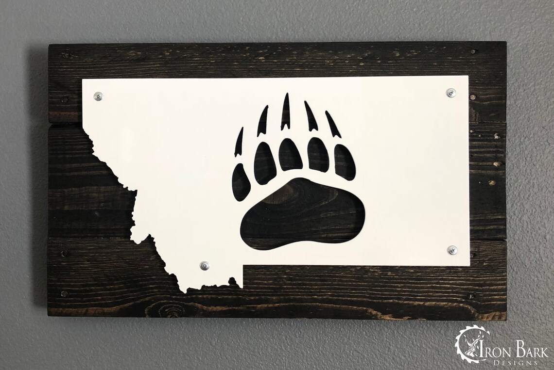 University of Montana - Griz Paw - Etsy