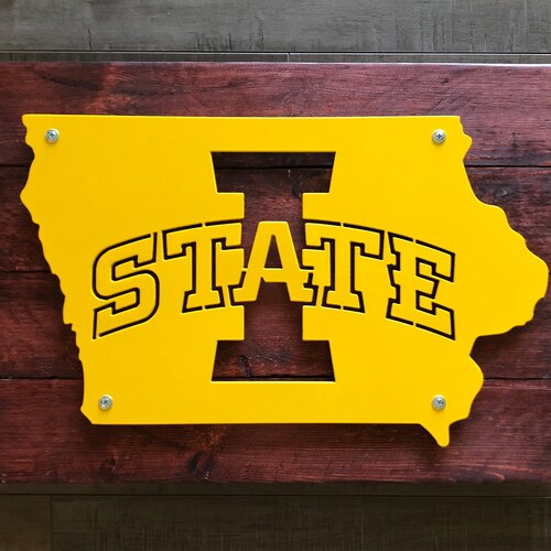 Vintage Iowa State '78'83 Logo Metal Art | Etsy