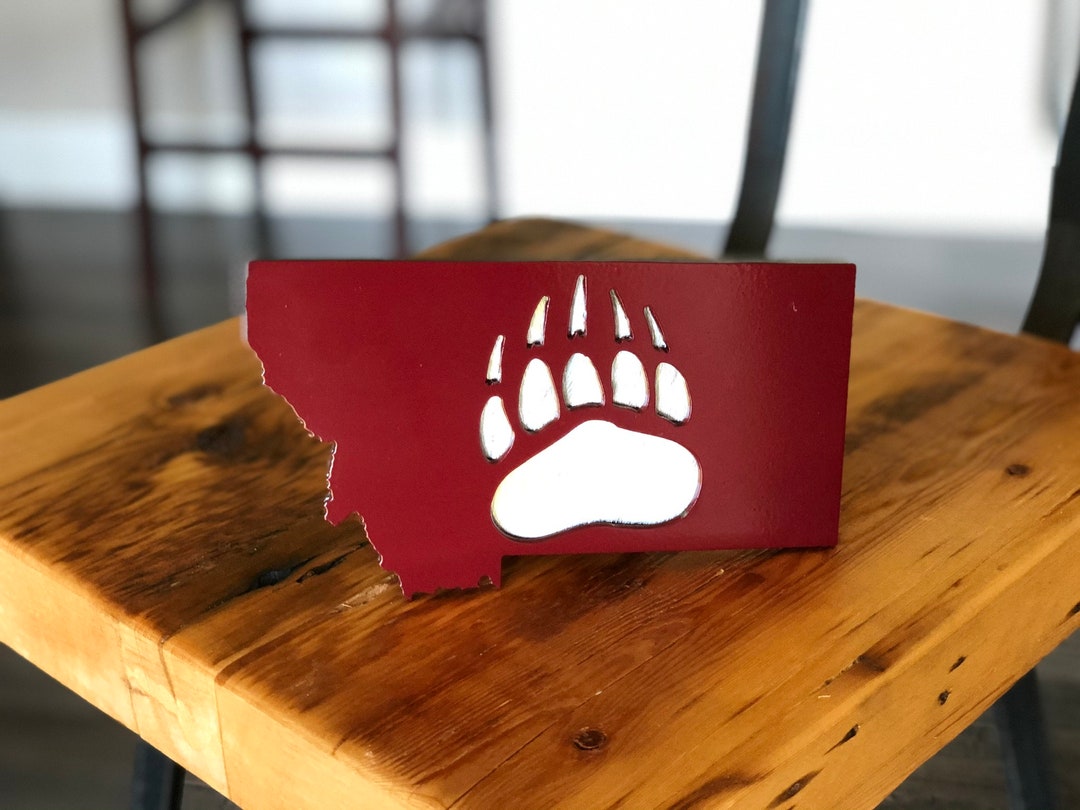 University of Montana - Griz Paw Hitch - Etsy