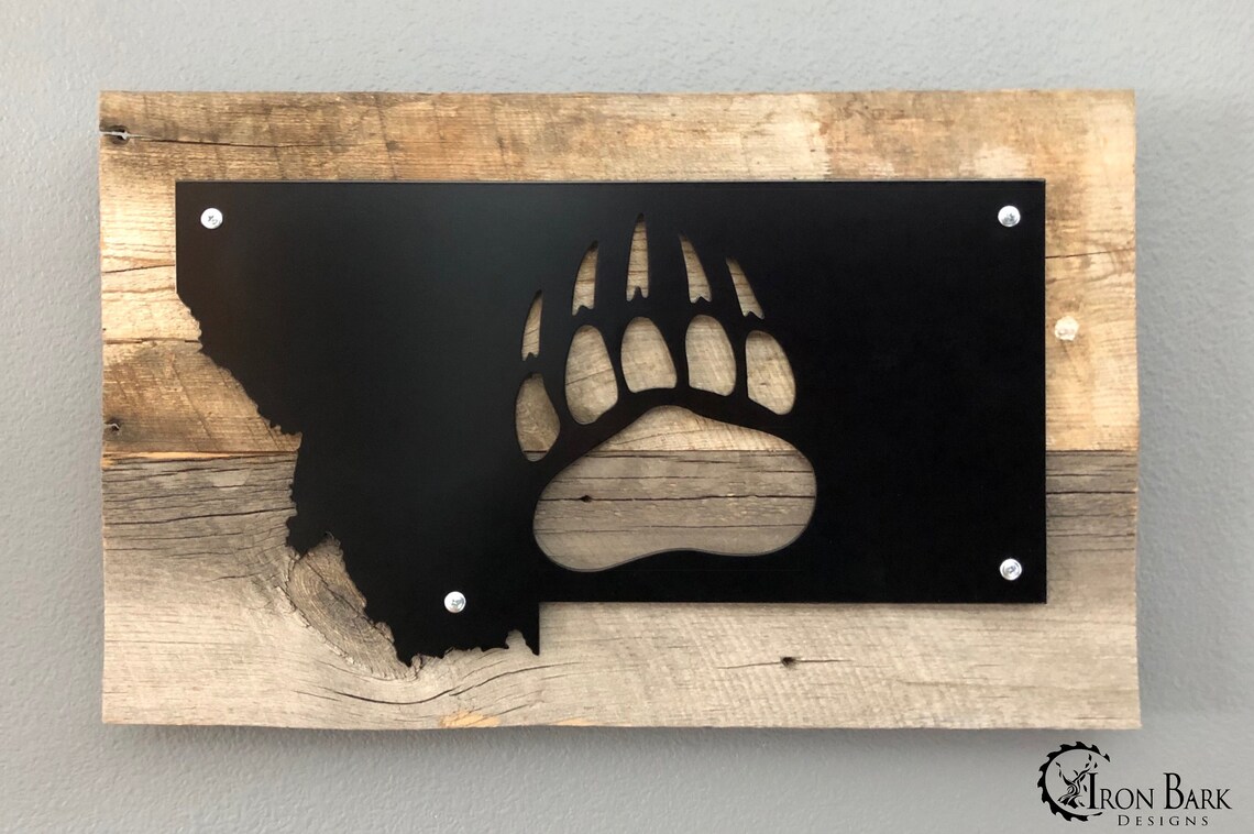 University of Montana - Griz Paw - Etsy