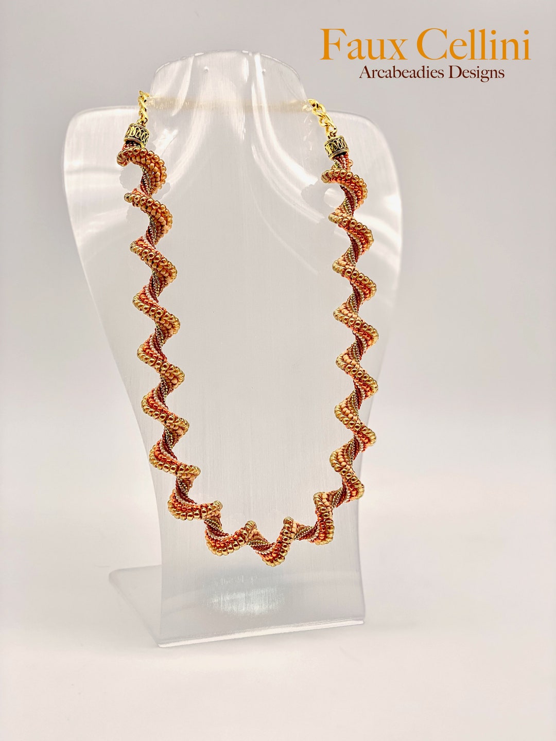 Faux Cellini BEADWEAVING PATTERN - Advanced Level Twisted Tubular ...