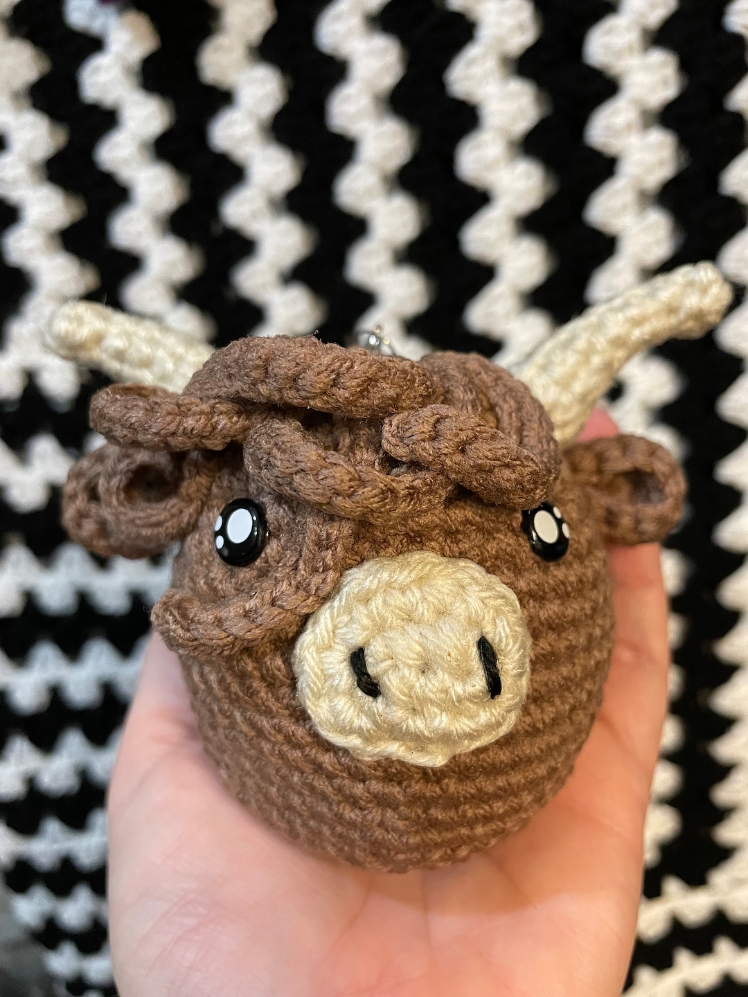 Highland Cow, Crochet Cow, Keychain, Cow Keychain - Etsy