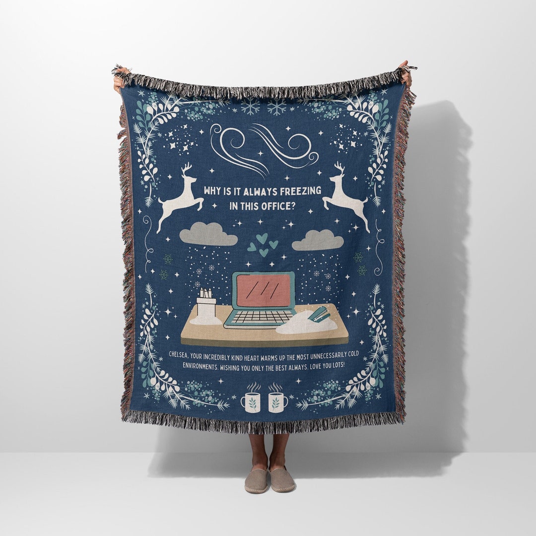 Cold Office Personalized Woven Blanket | Coworker Funny Gift | Office ...