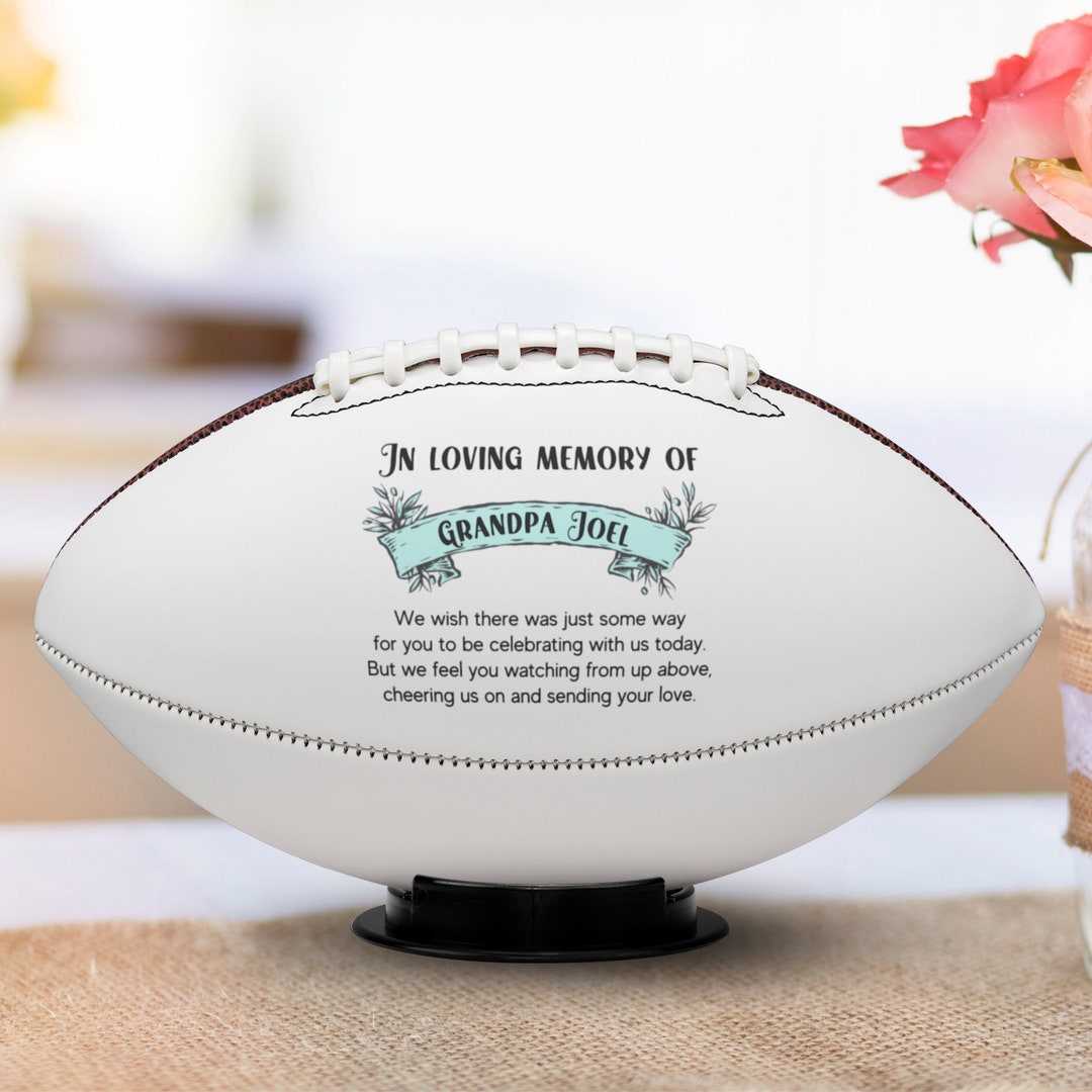 Memorial Wedding Football | Personalized Sign Alternative | in Loving ...