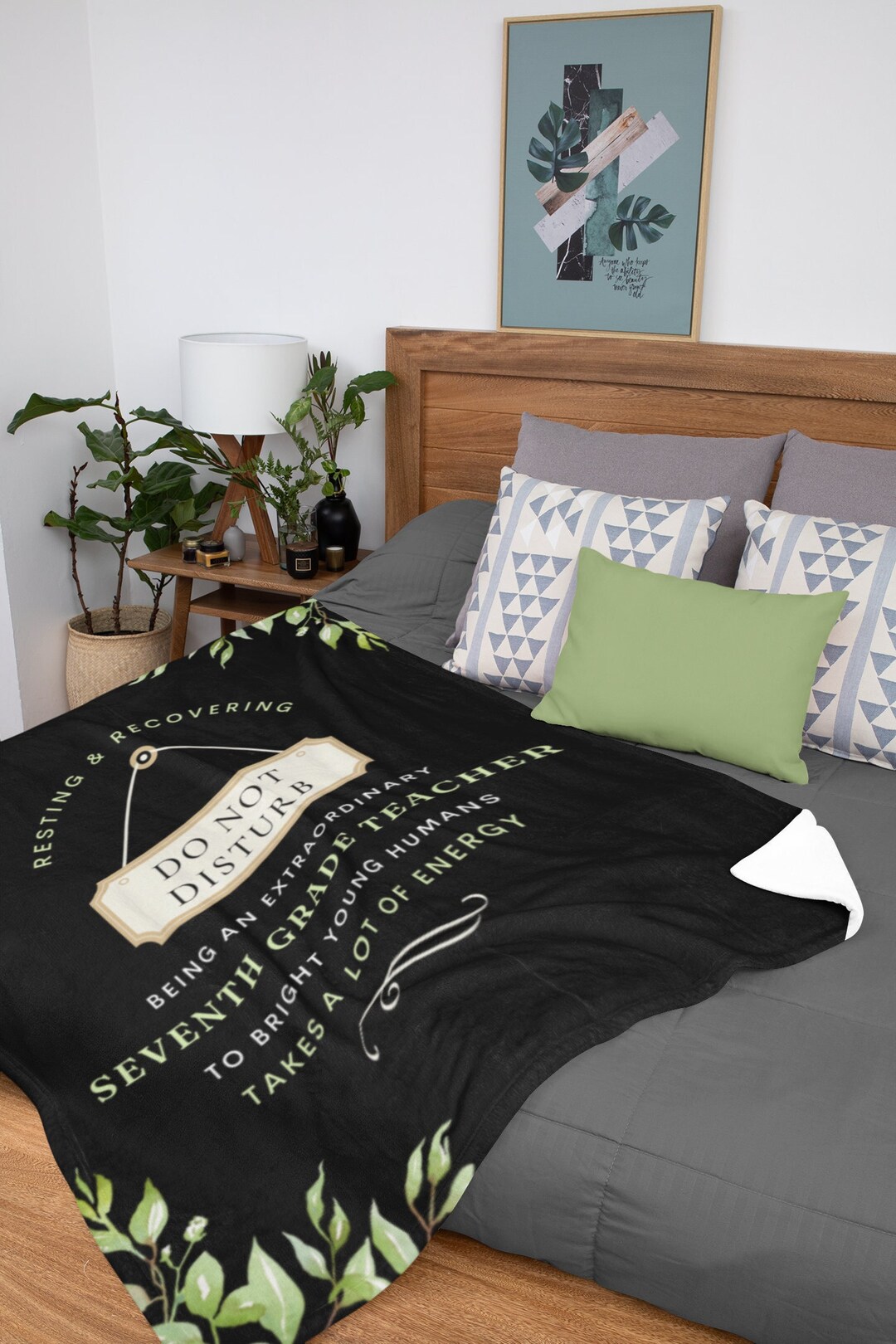 7th Grade Teacher Blanket- Plants Leaves | 7 Seventh Middle School ...