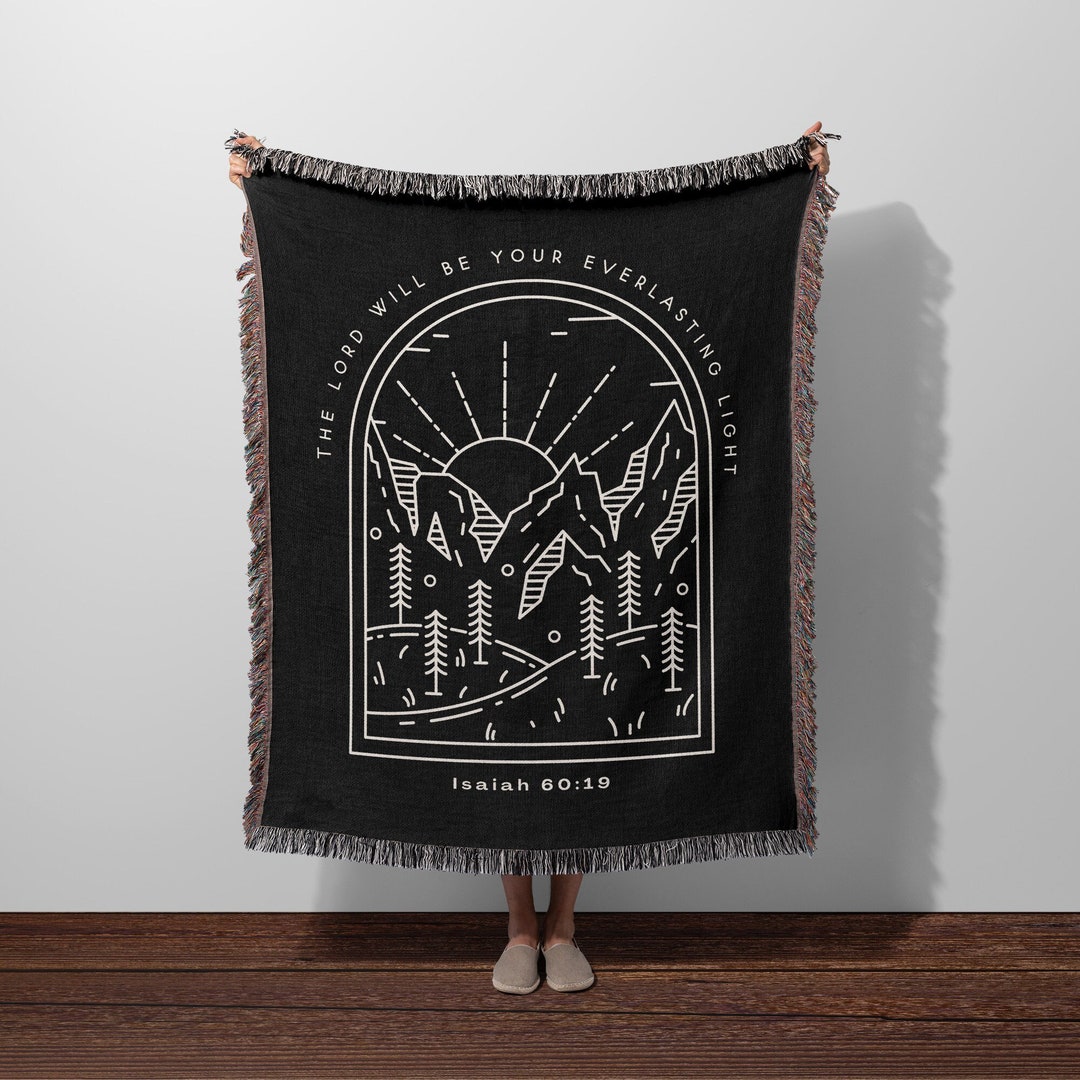 Everlasting Light Woven Scripture Blanket | Isaiah 60:19 | Christmas ...