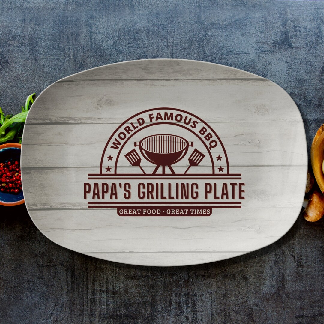 Personalized Platter | Name Custom Plate | Grilling Plate | Faux Wood ...