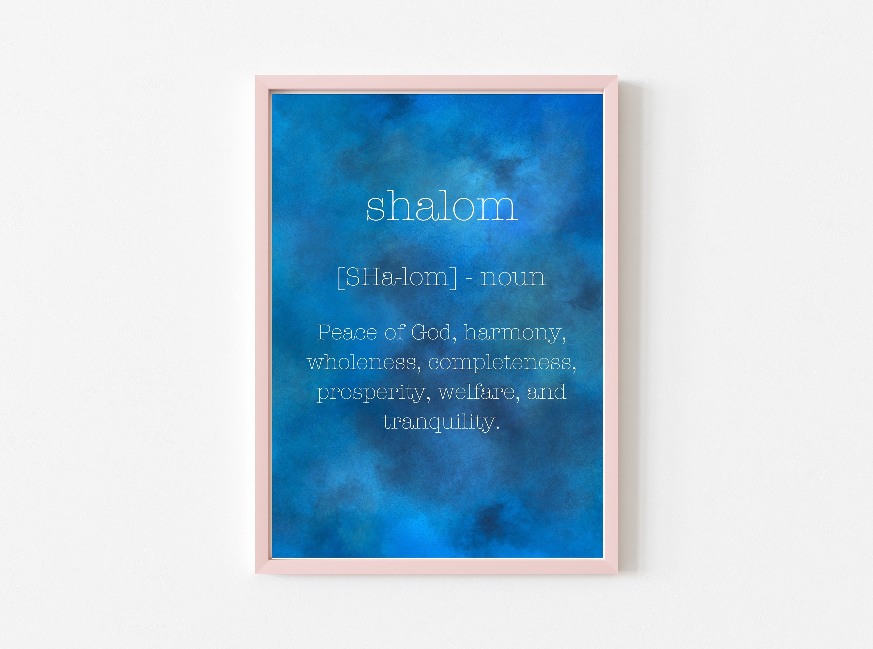 Shalom Watercolor Download Printable,jewish Wall Art, Isreal,peace Wall ...