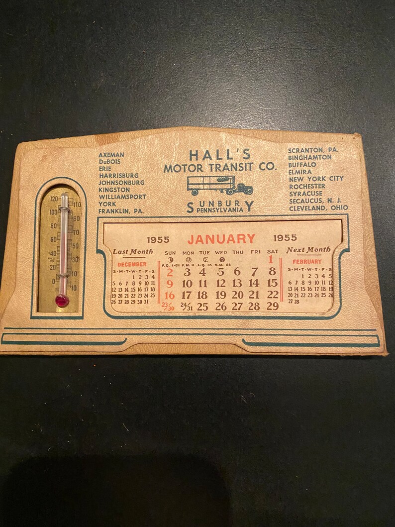 Vintage 1955 Desk Calendar Sign - Etsy
