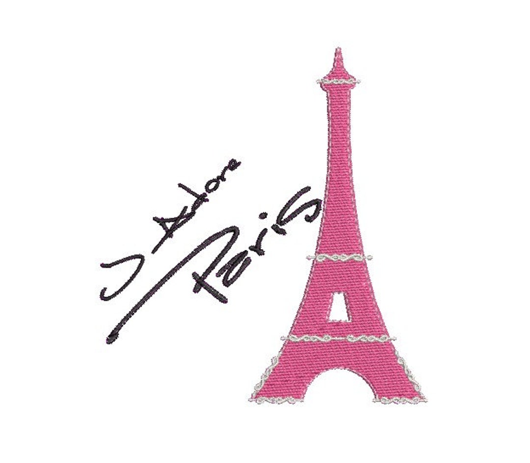 Instant Download Embroidery Design Lovely Paris With Eiffel Tower - Etsy