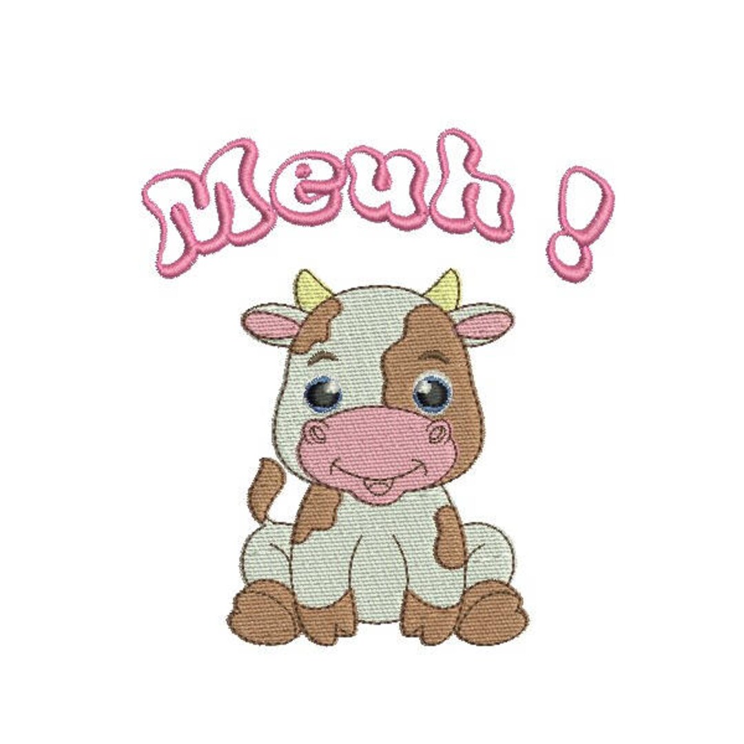 Instant Download Embroidery Design Baby Cow - Etsy