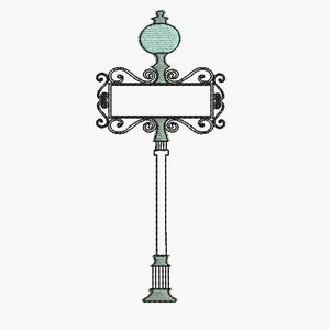 Instant Download Embroidery Design Paris Metro Lamppost - Etsy