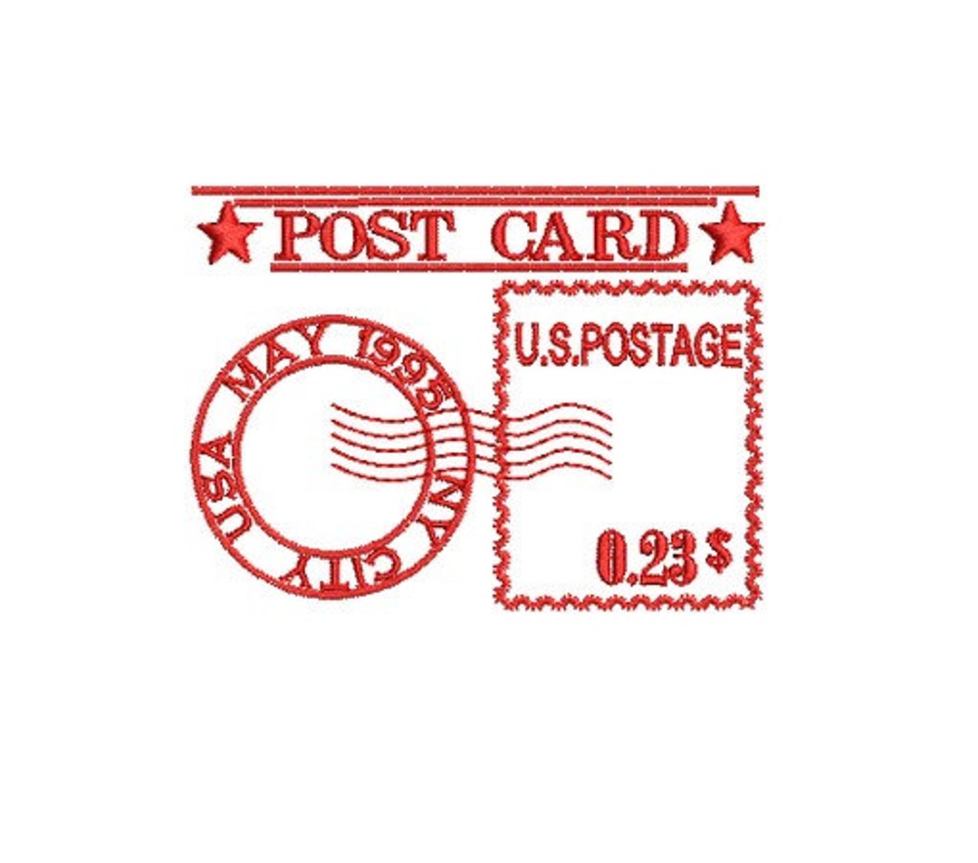 Instant Download Embroidery Post Card USA - Etsy