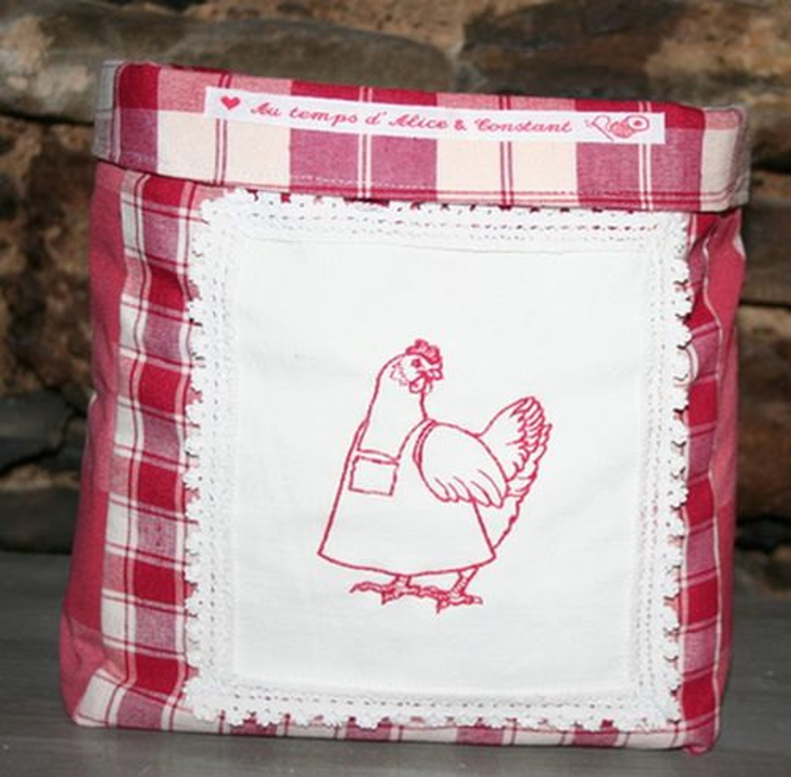 Instant Download Redwork Machine Embroidery Hen Chicken Apron | Etsy