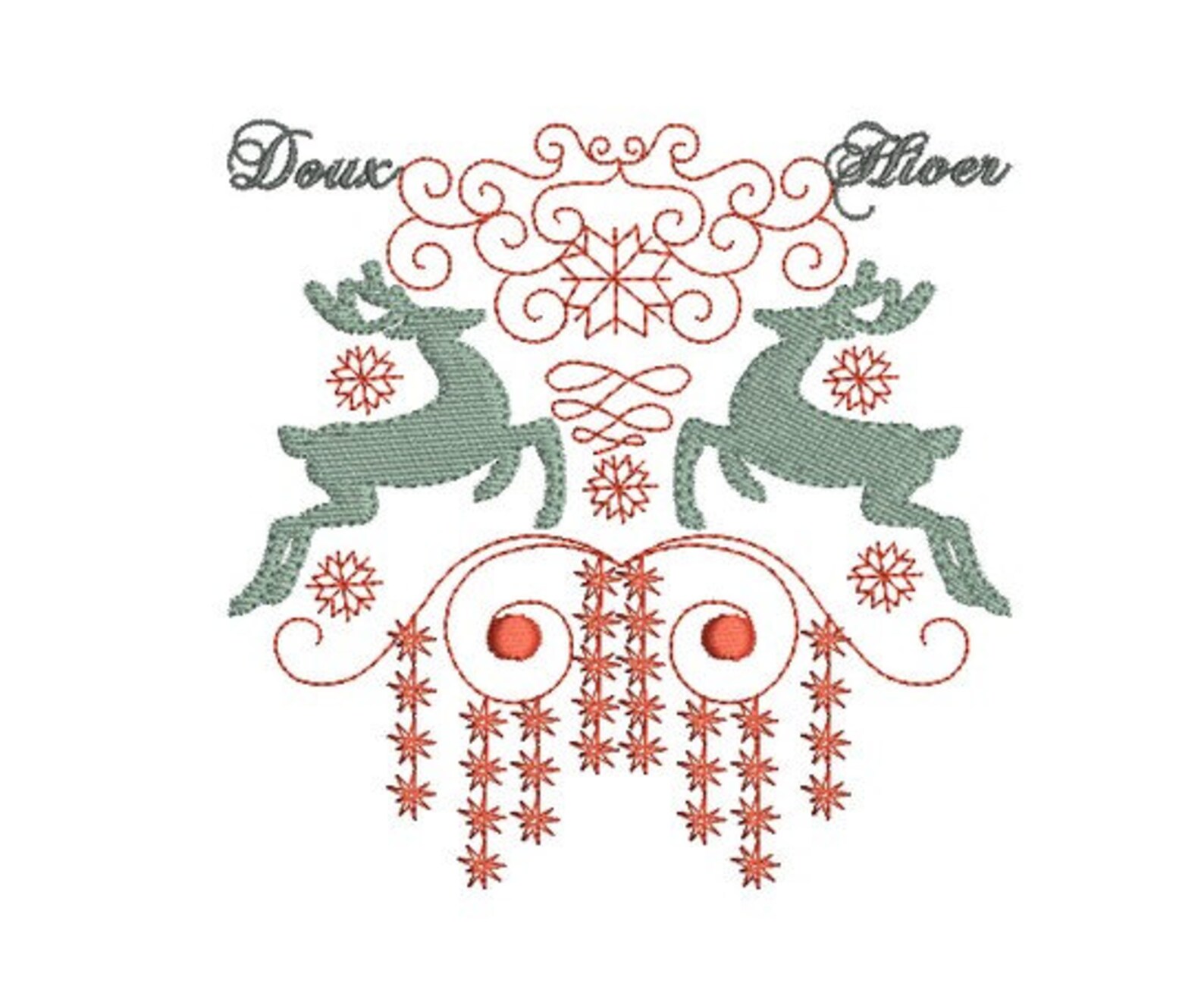 Instant Download Reindeer Embroidery Design - Etsy