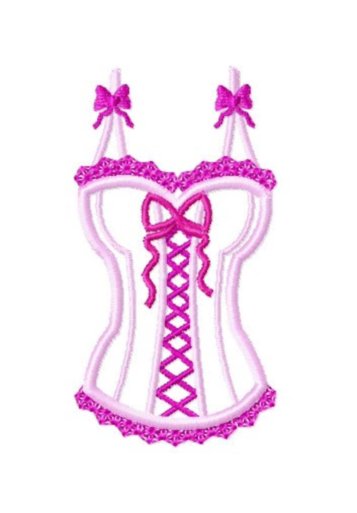 Instant Download Machine Embroidery Design Applique Lingerie Bustier ...