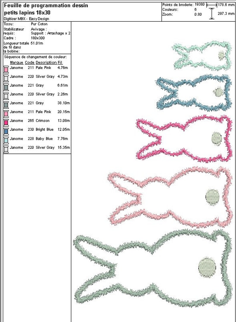 Instant Download Machine Embroidery Design Applique Rabbits - Etsy