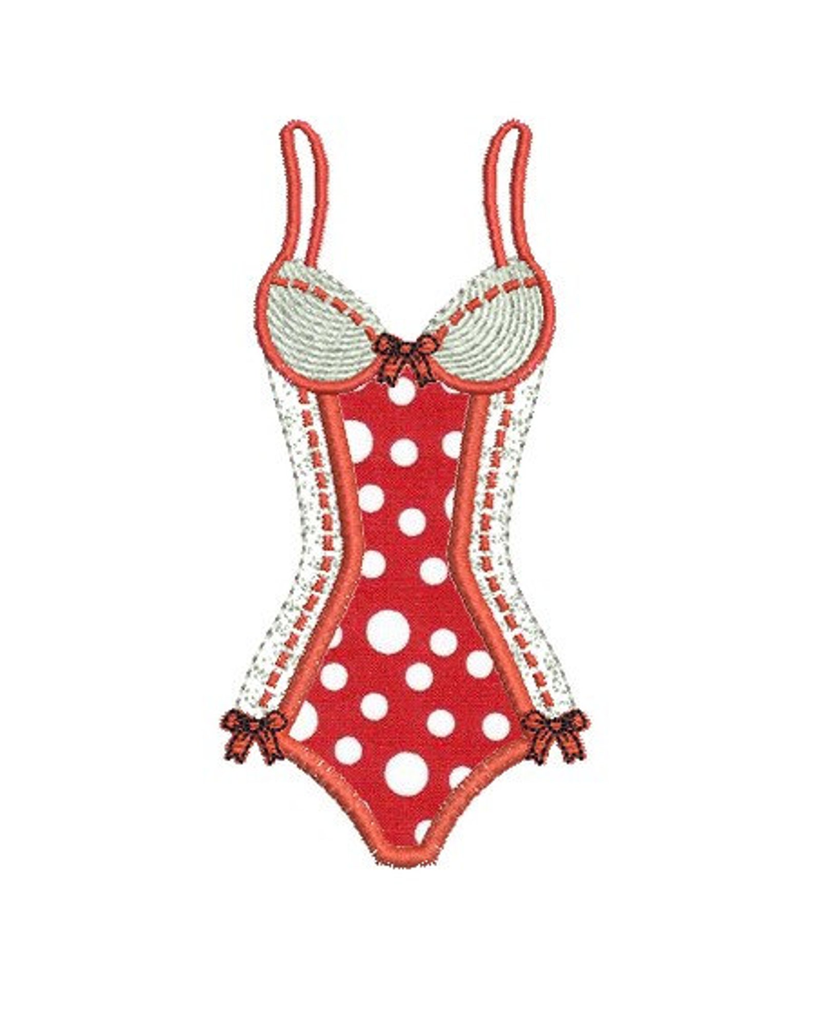 Instant Download Machine Embroidery Applique Swimsuit Woman | Etsy