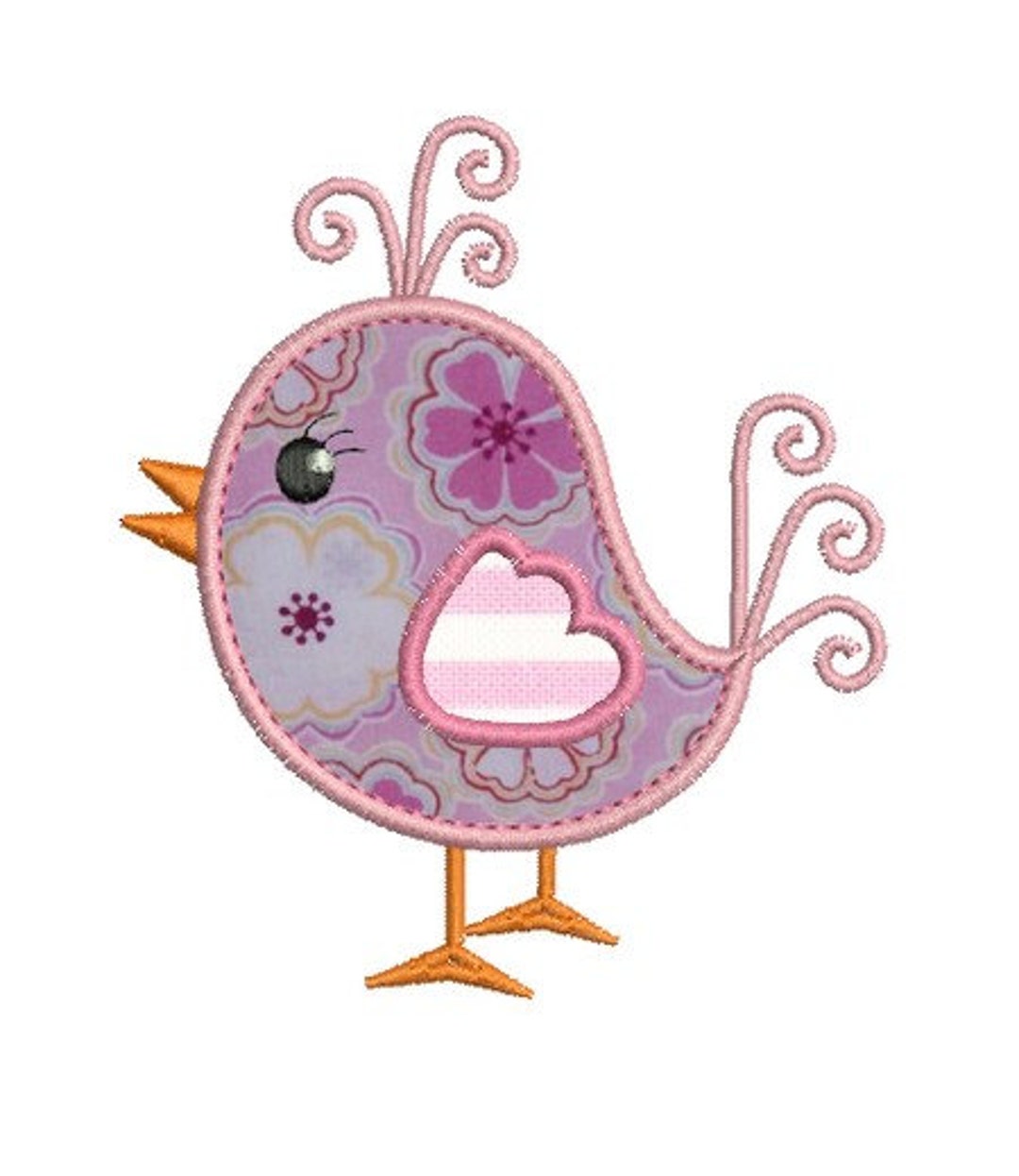 Instant Download Machine Embroidery Bird Applique - Etsy
