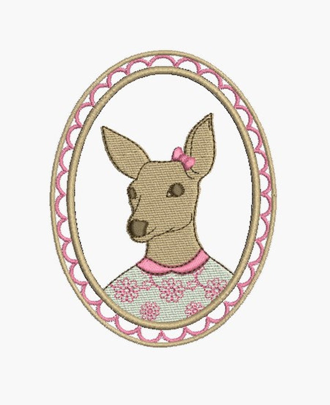 Instant Download Embroidery Design Frame Deer - Etsy