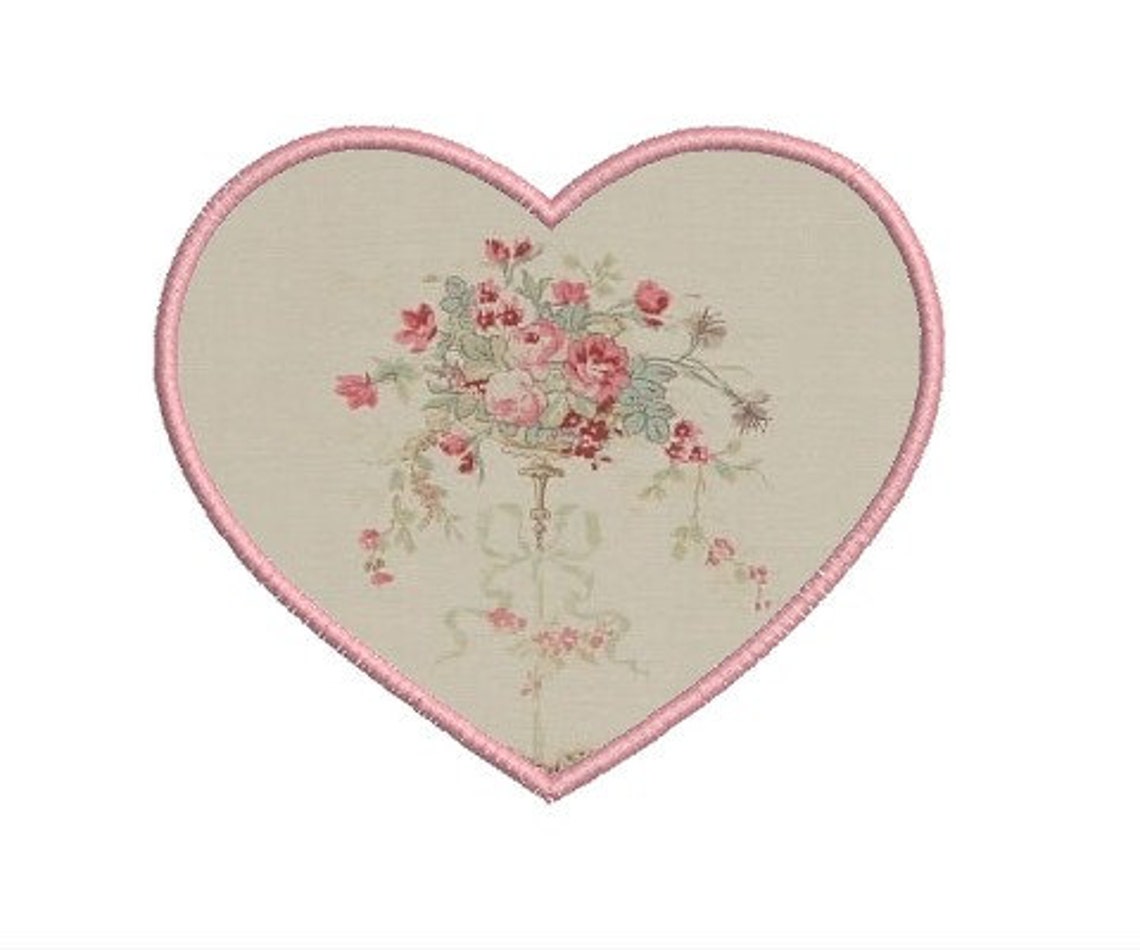 Instant Download Machine Embroidery Applique Heart | Etsy