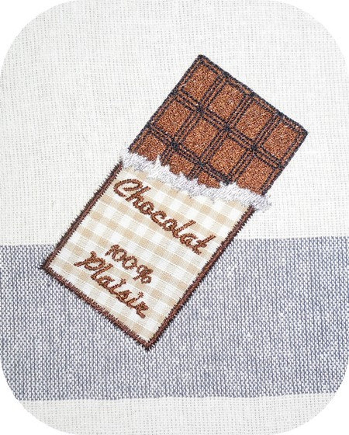 Instant download Machine Embroidery applique chocolate | Etsy