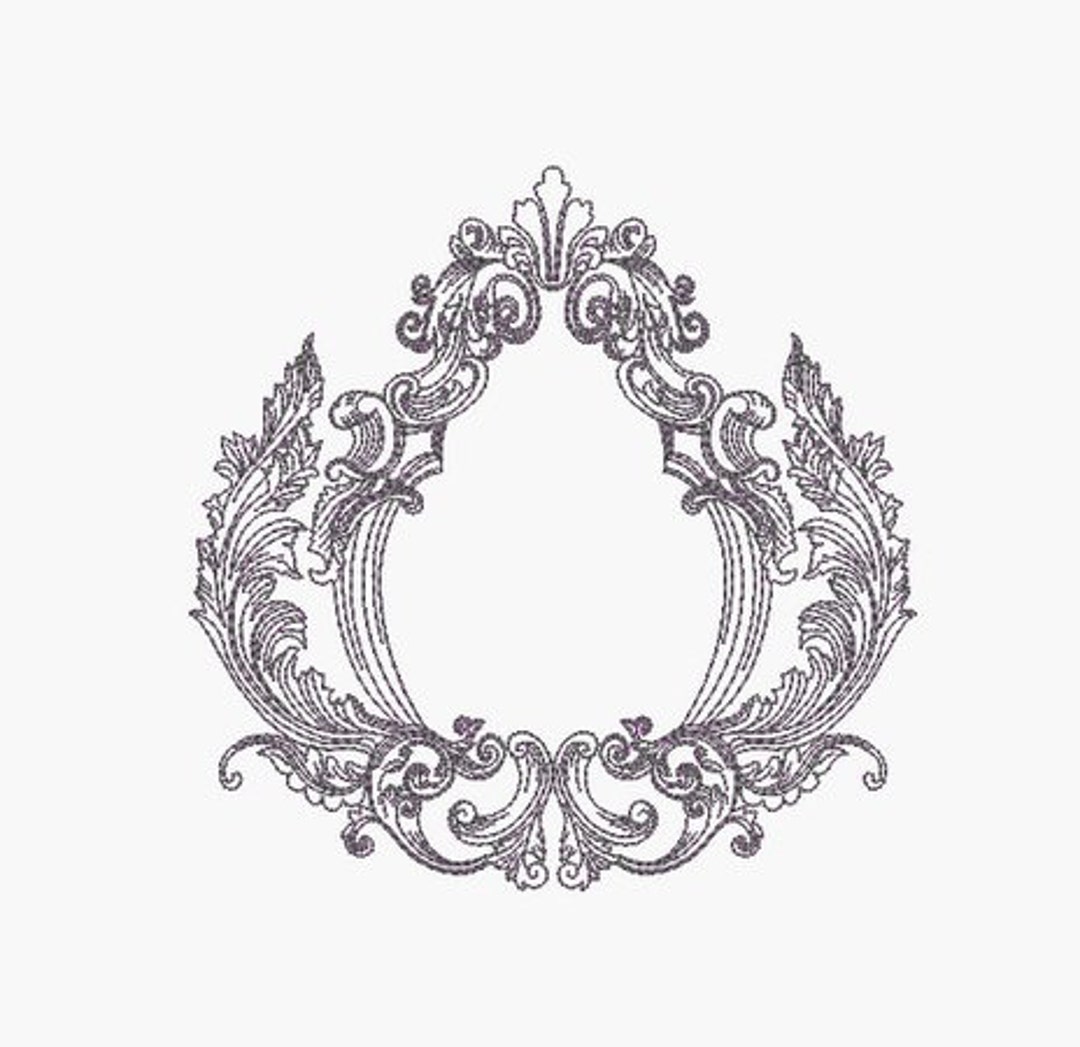 Instant Download Embroidery Decorative Frame - Etsy