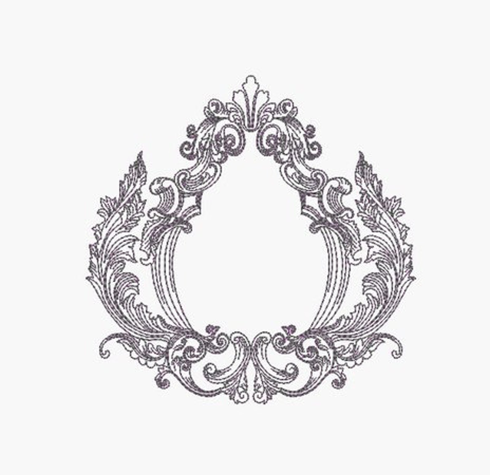 Instant Download Embroidery Decorative Frame - Etsy