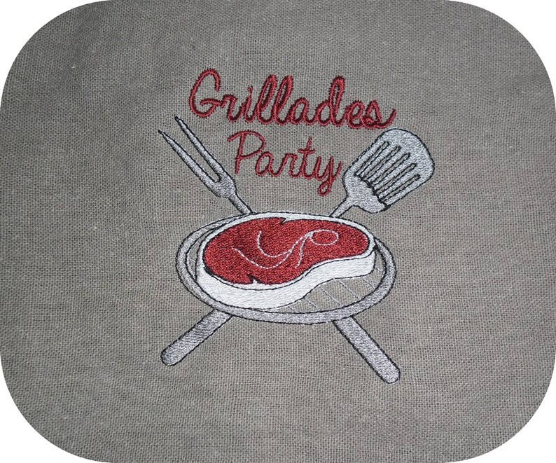 Instant Download Machine Embroidery Design Grill Party - Etsy