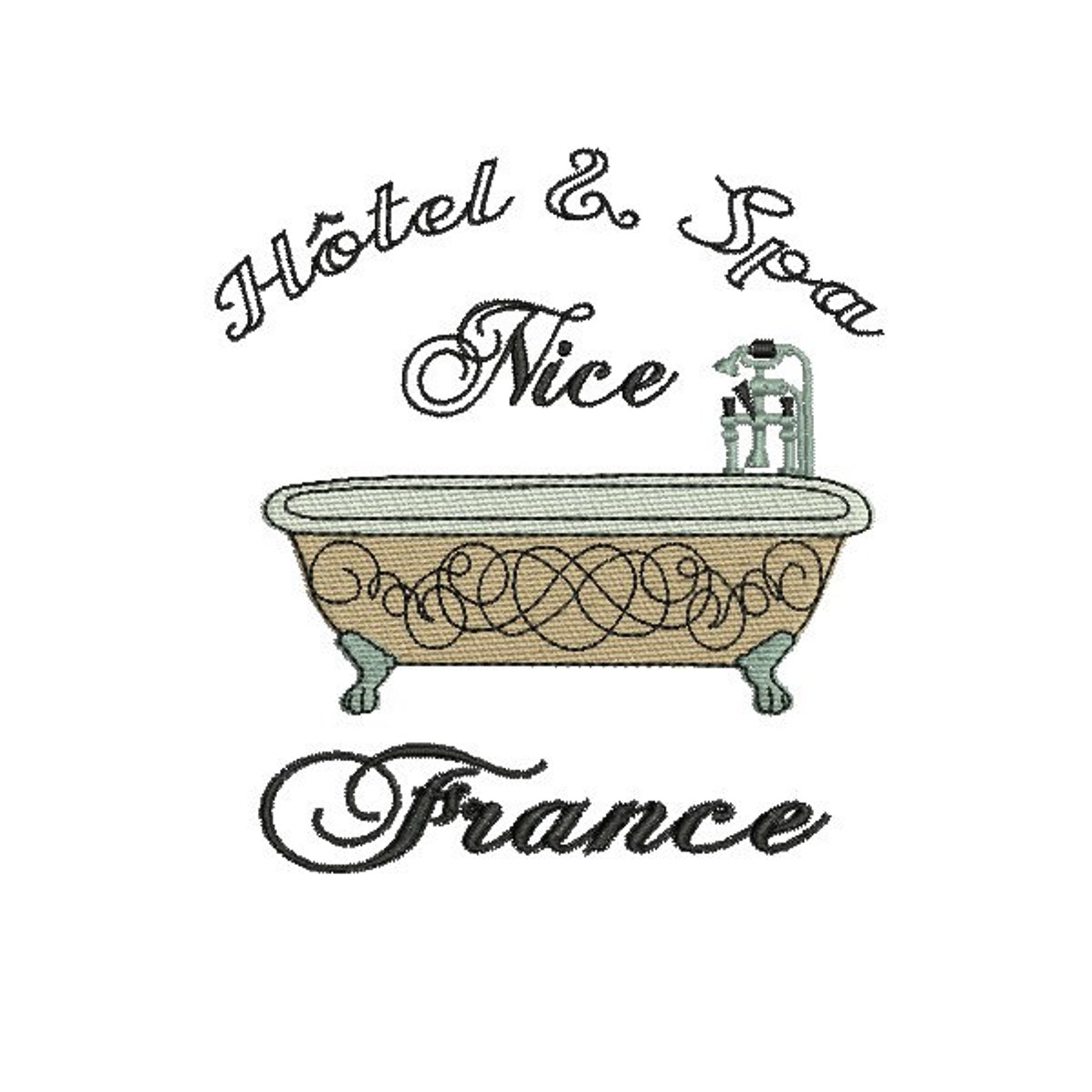 Instant Download Embroidery Design Hotel Bath an Spa - Etsy