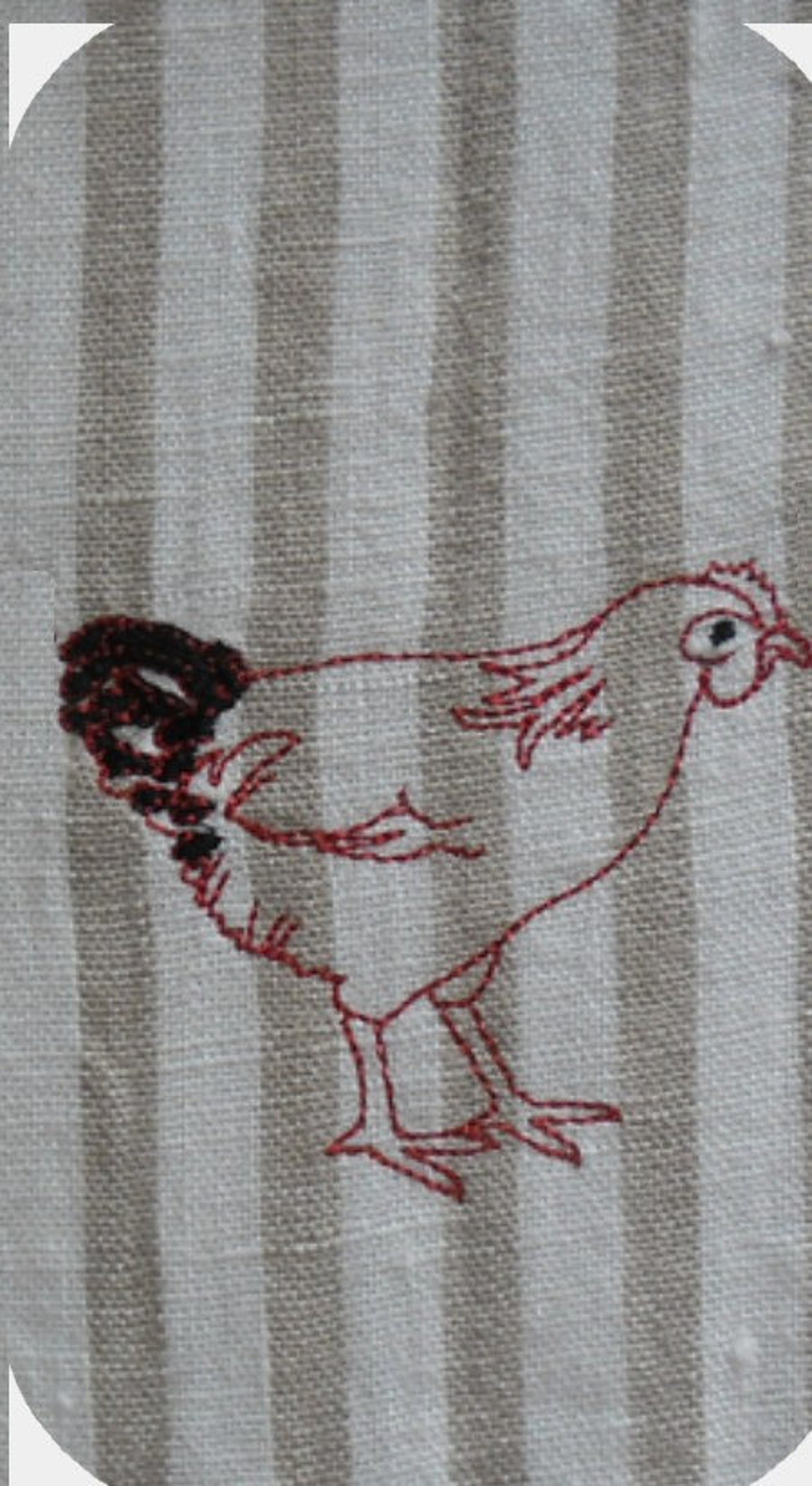 Instant Download Redwork Machine Embroidery Design Chicken - Etsy