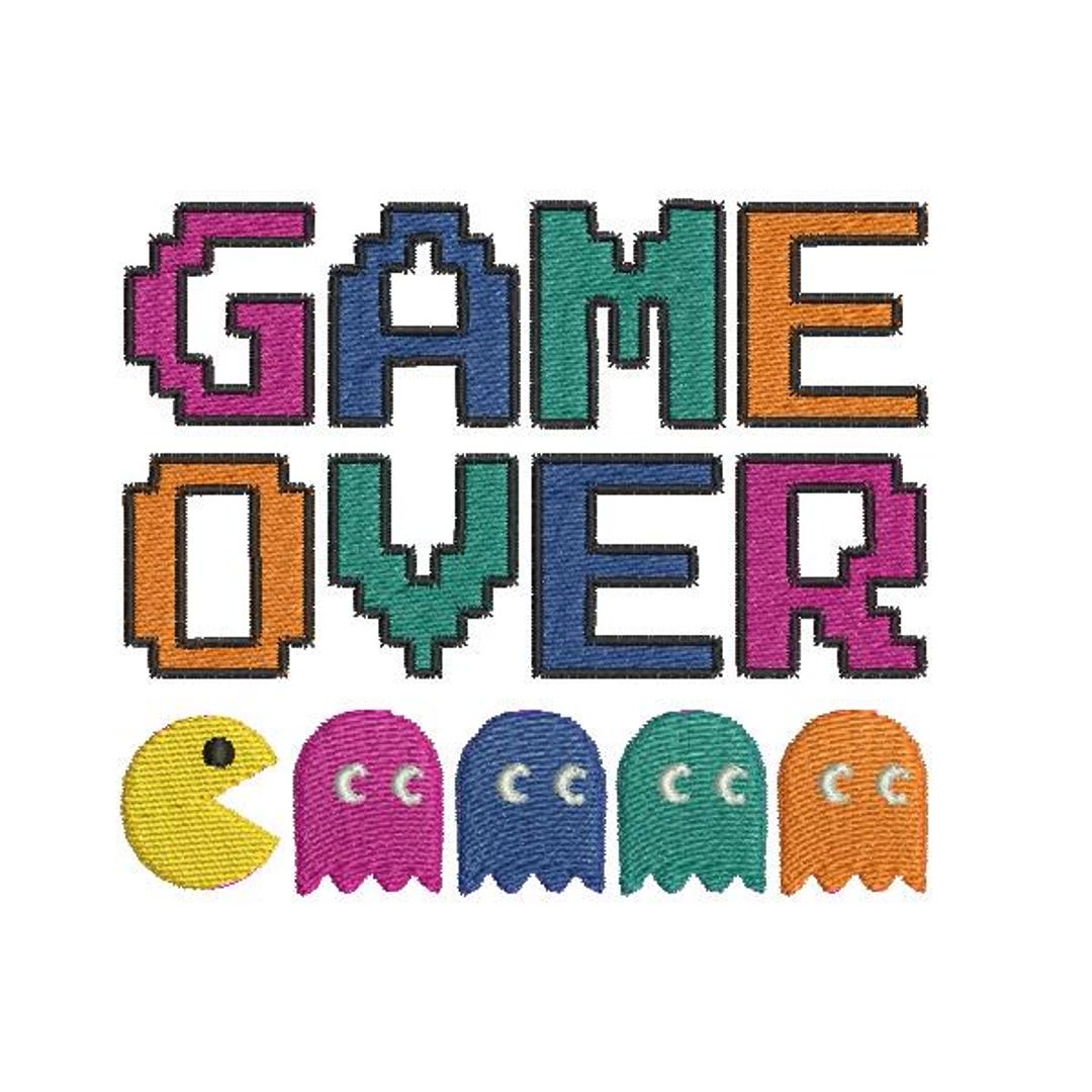 Motif De Broderie Machine Game Over Pac Man - Etsy