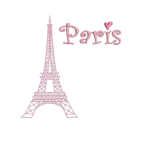 Paris Embroidery Design Eiffel Tower Designs Instant Digital - Etsy