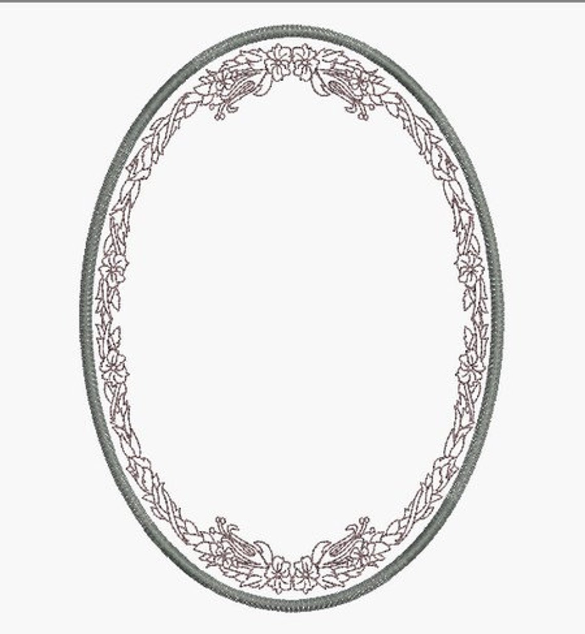 Instant Download Machine Embroidery Design Oval Frame Garland - Etsy