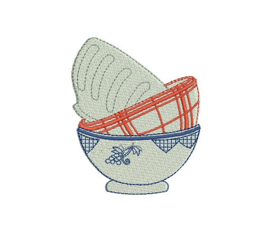 Instant Download Machine Embroidery Bowls Kitchen - Etsy