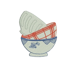 Instant Download Machine Embroidery Bowls Kitchen - Etsy