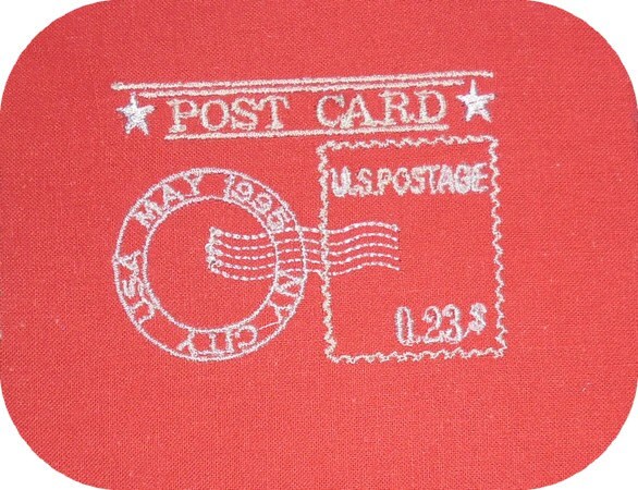 Instant Download Embroidery Post Card USA - Etsy