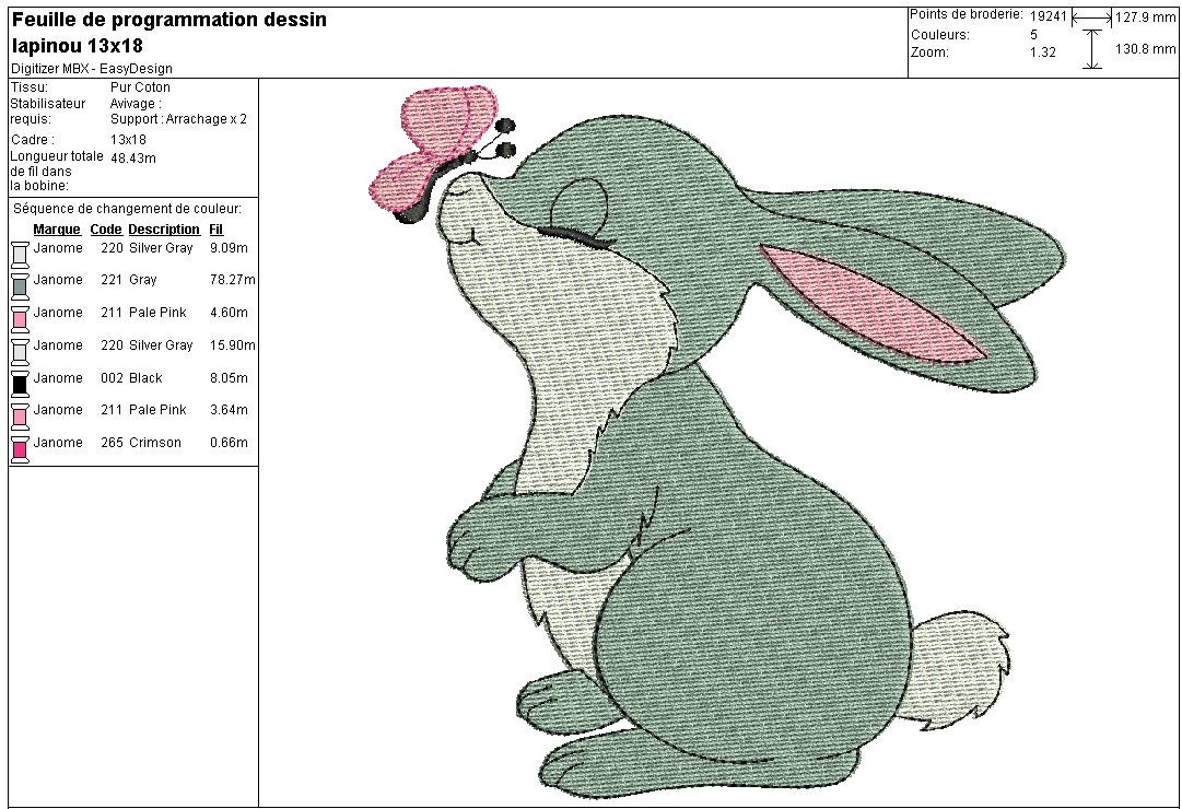 Instant Download Machine Embroidery Design Little Rabbit and - Etsy