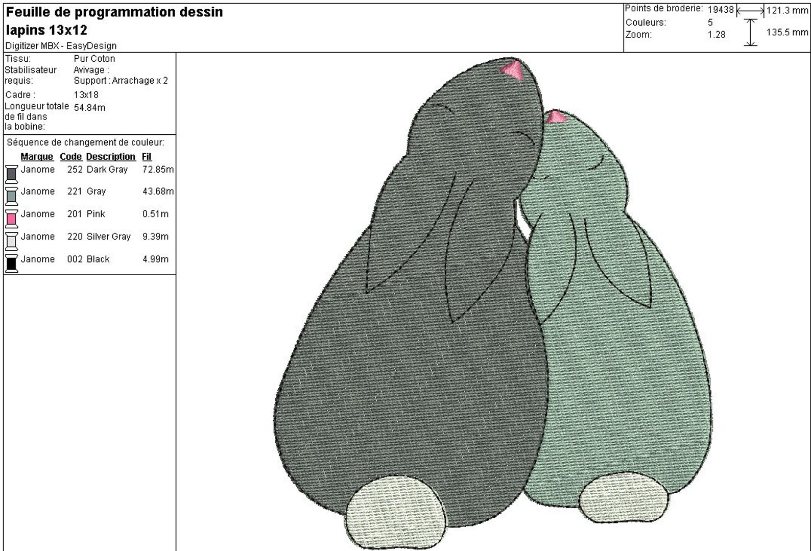 Instant Download Machine Embroidery Design Rabbits - Etsy