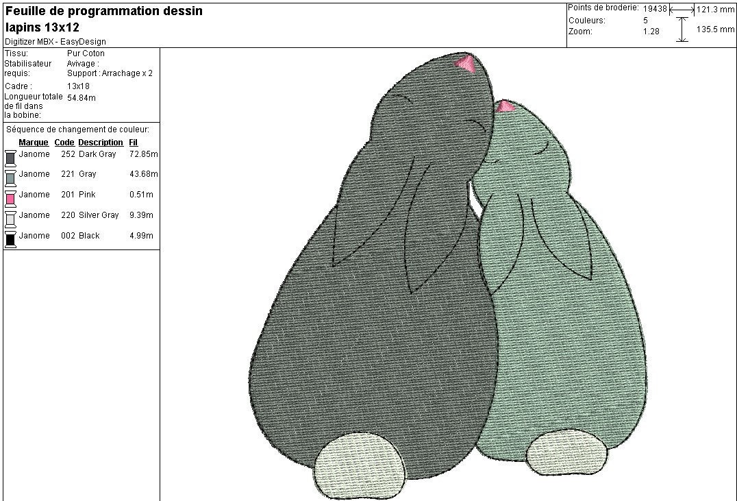 Instant Download Machine Embroidery Design Rabbits - Etsy UK