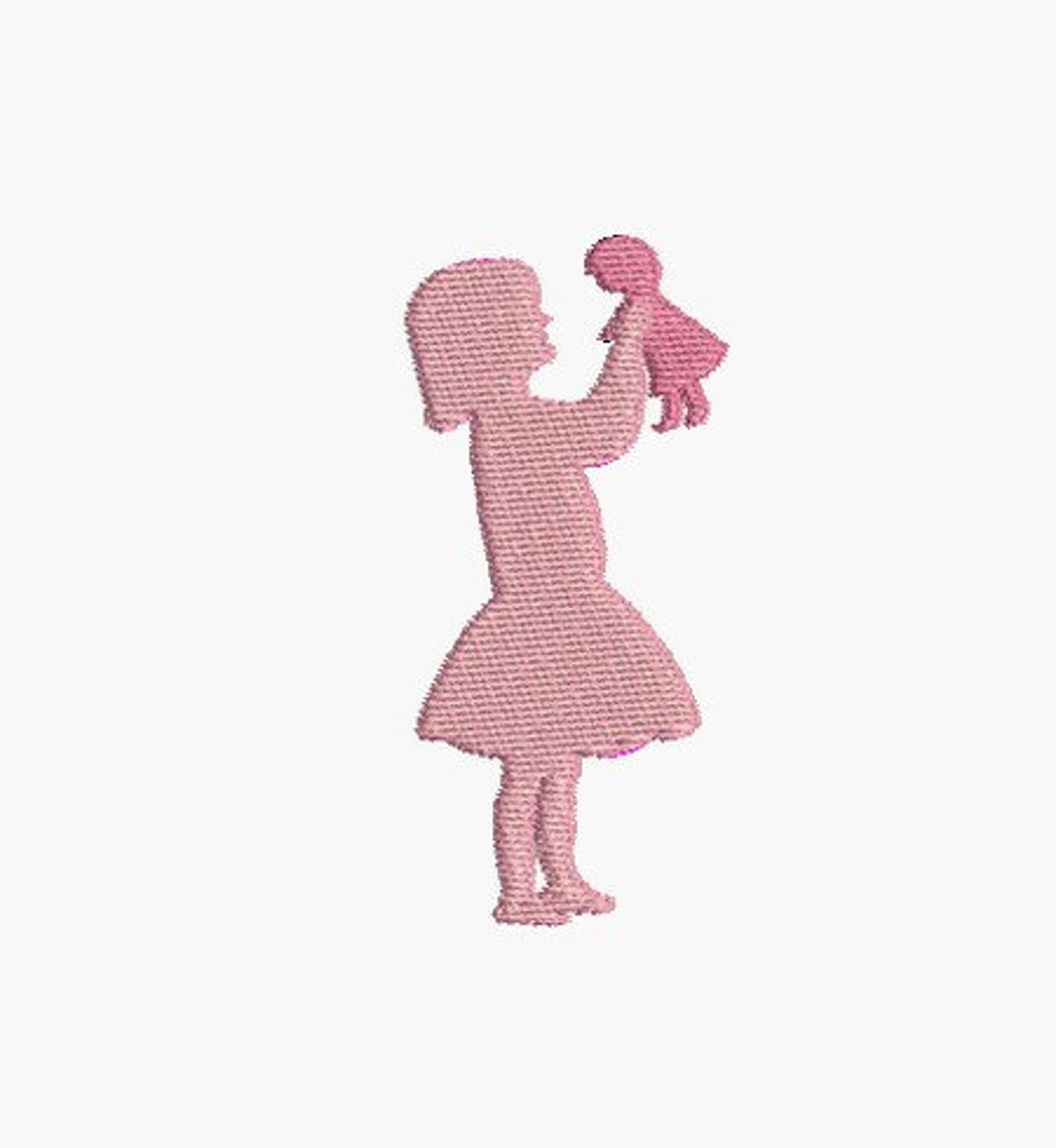 Instant Download Machine Embroidery Design Silhouette Girl | Etsy