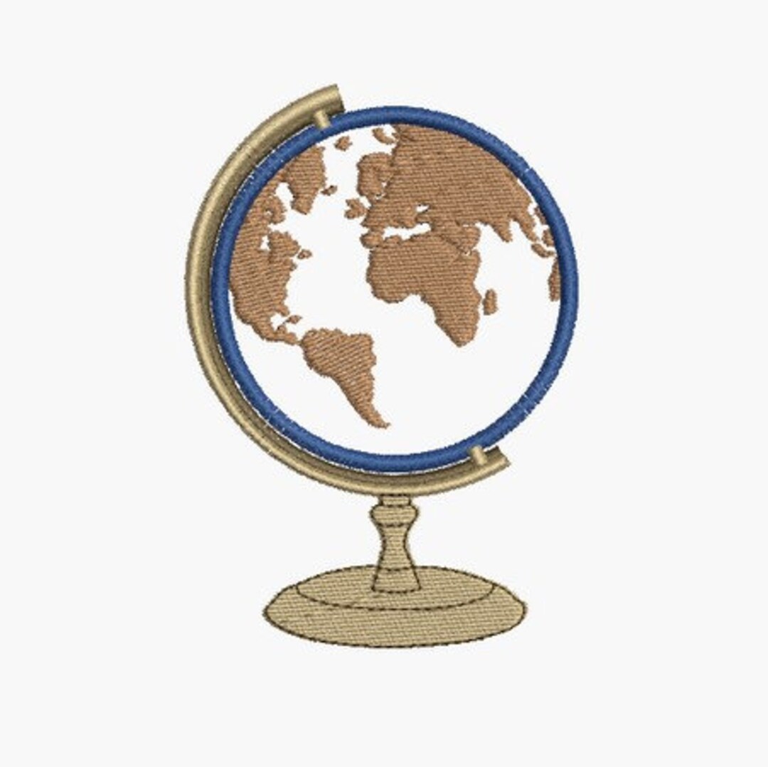 Instant Download Machine Embroidery World Map Globe - Etsy